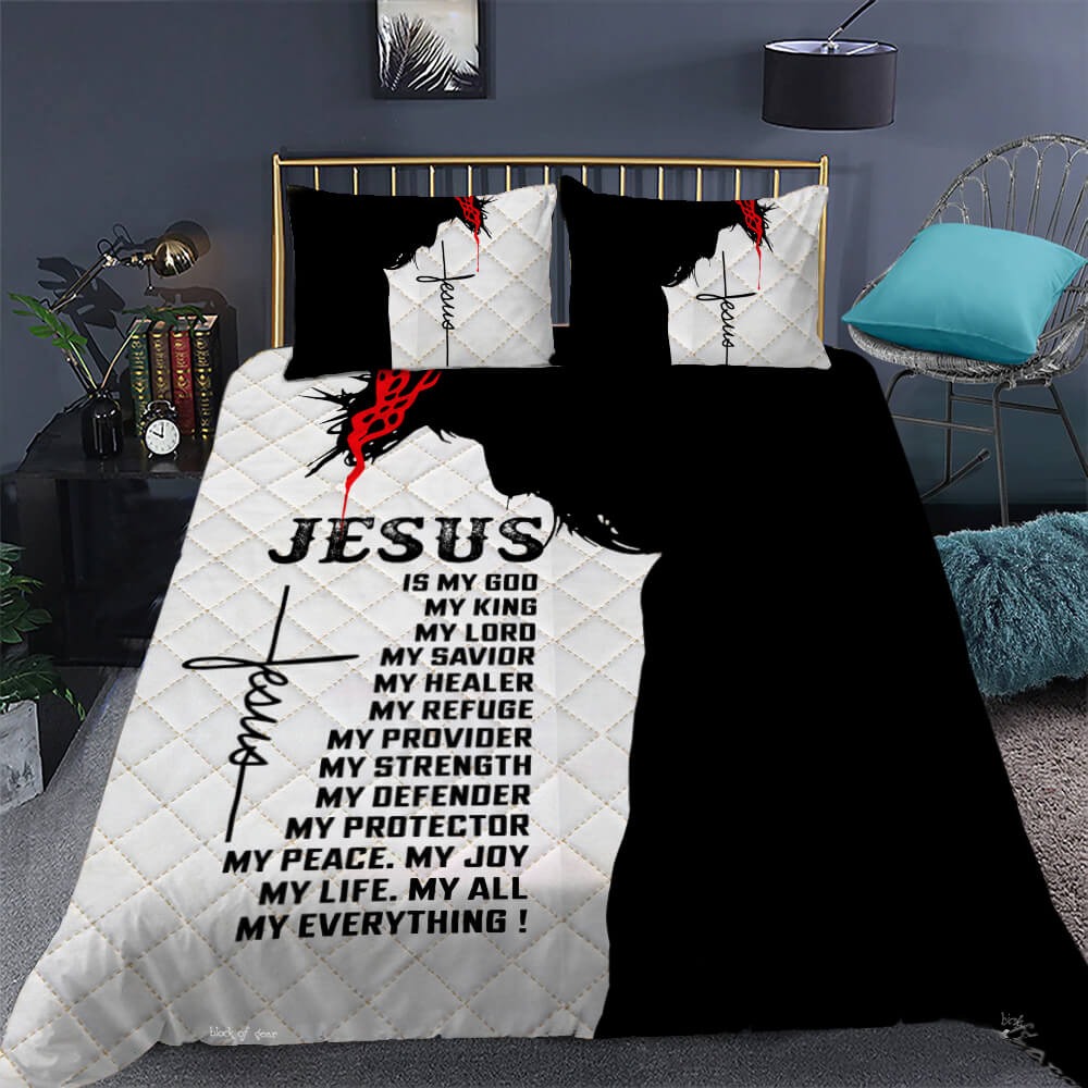Christian Jesus Quilt Bedding Set UXGO45BD - UX Jesus