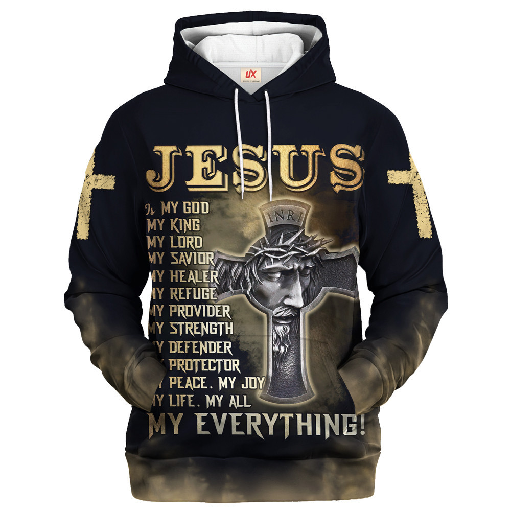 Jesus Microfleece Hoodie – Christian Faith Hoodie Gift | GOD HBLG20 ...