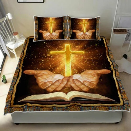 Jesus Bible Quilt Bedding Set LSNGO08BD - UX Jesus