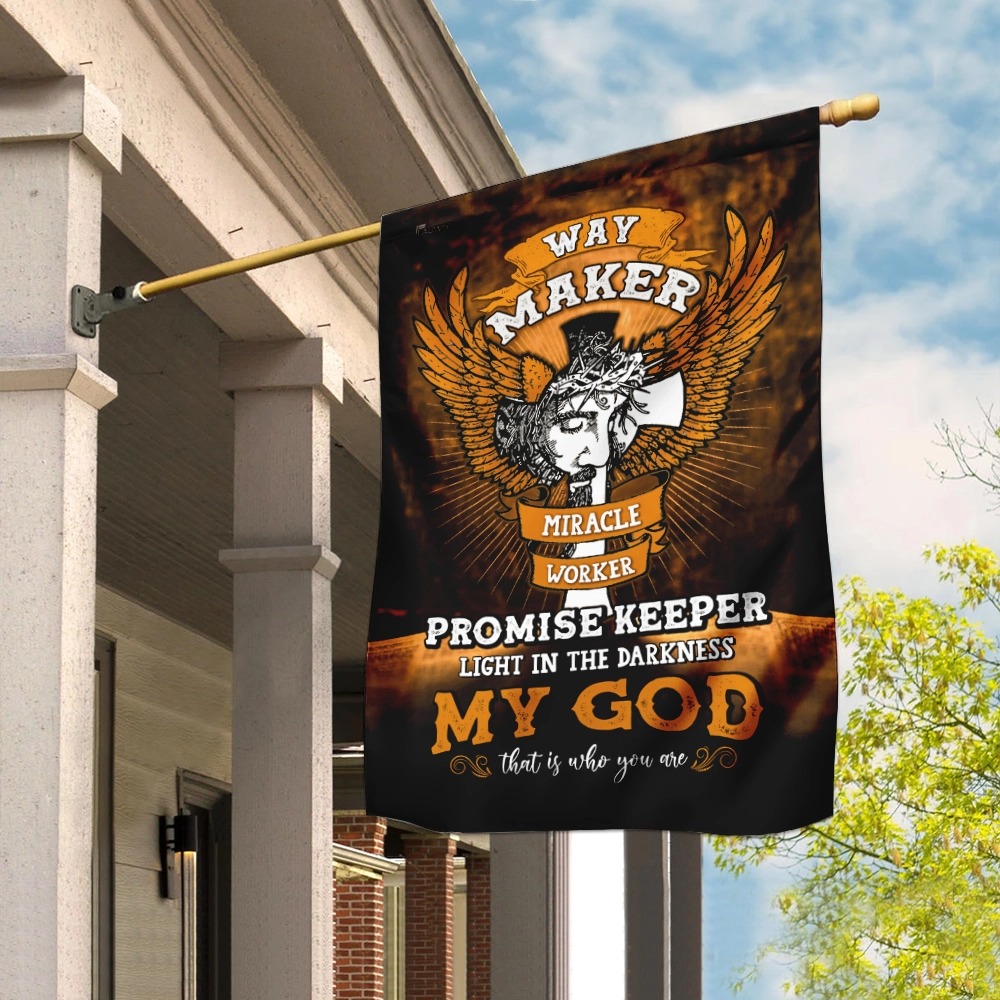 Jesus Christ Way Maker Miracle Worker Flag - UX Jesus