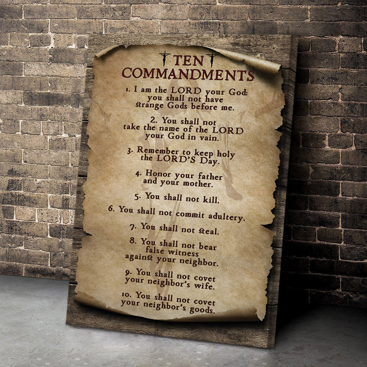 Ten Christian Commandments Of God - Special Canvas HIA96 - UX Jesus