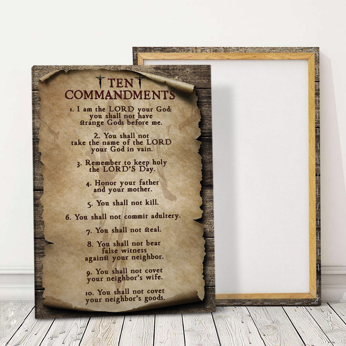 Ten Christian Commandments Of God - Special Canvas HIA96 - UX Jesus