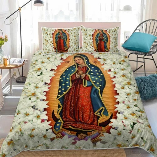 Virgin Mary Our Lady Of Guadalupe Quilt Bedding Set UXGO12BD - UX Jesus