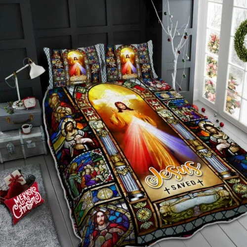 Jesus Of Divine Mercy Quilt Bedding Set UXGO39BD – UXJesus